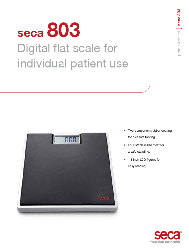 Seca 803 Product Sheet US | PDF | Manufactured Goods