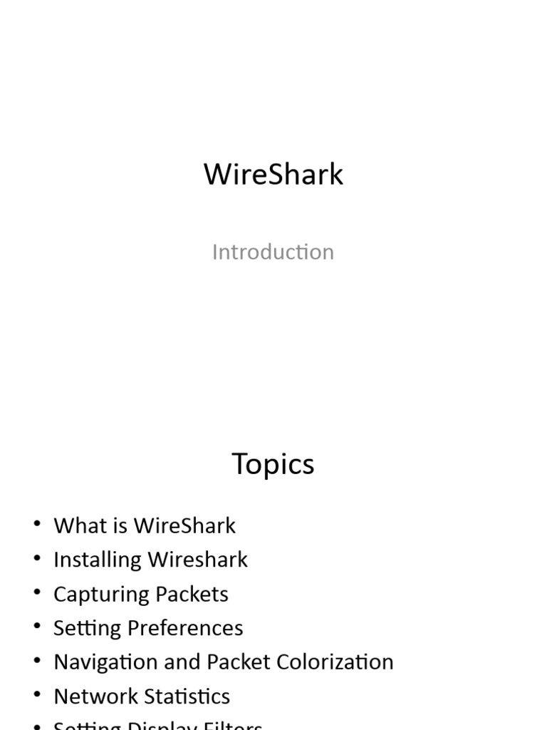 WireShark Intro&Installation | PDF | Computer Networking | Network ... WireShark Intro&Installation | PDF | Computer Networking | Network ...