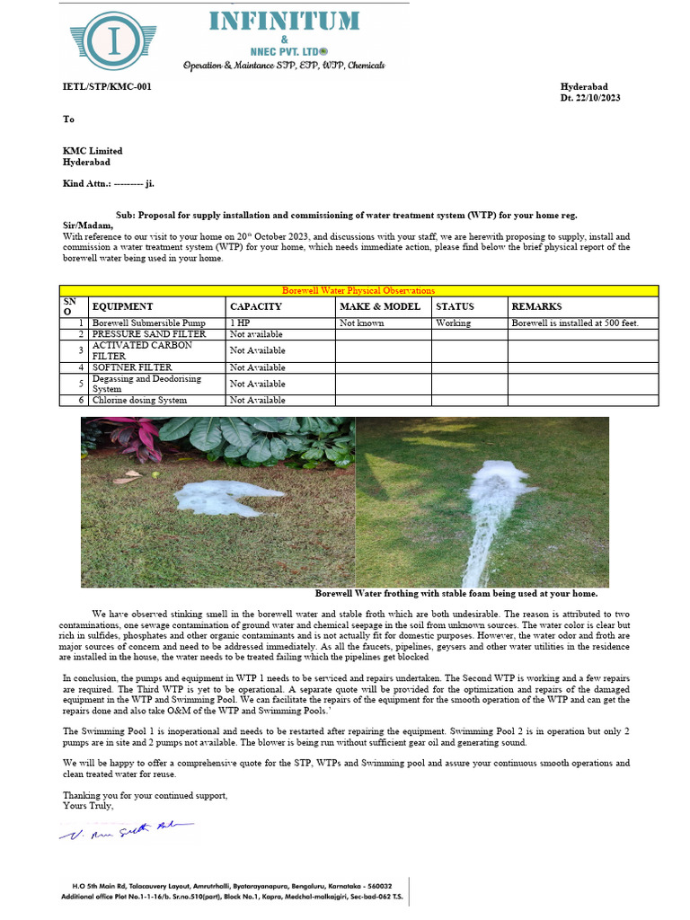 BST Homes WTP Audit Report | PDF | Water | Transparent Materials