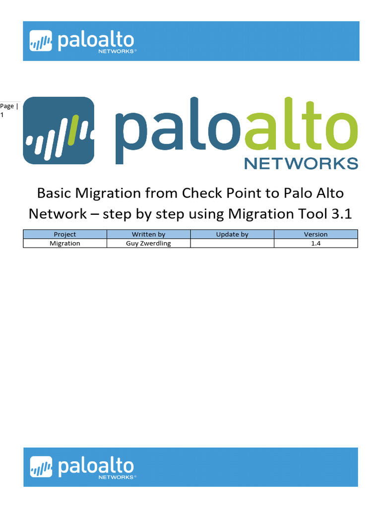 PaloAlto Basic Migration From Check Point To Palo Alto Network | PDF ...