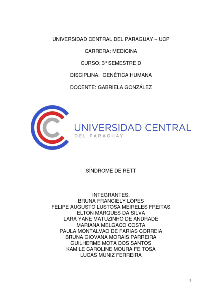 Síndrome de Rett | PDF | Mutación | Gene