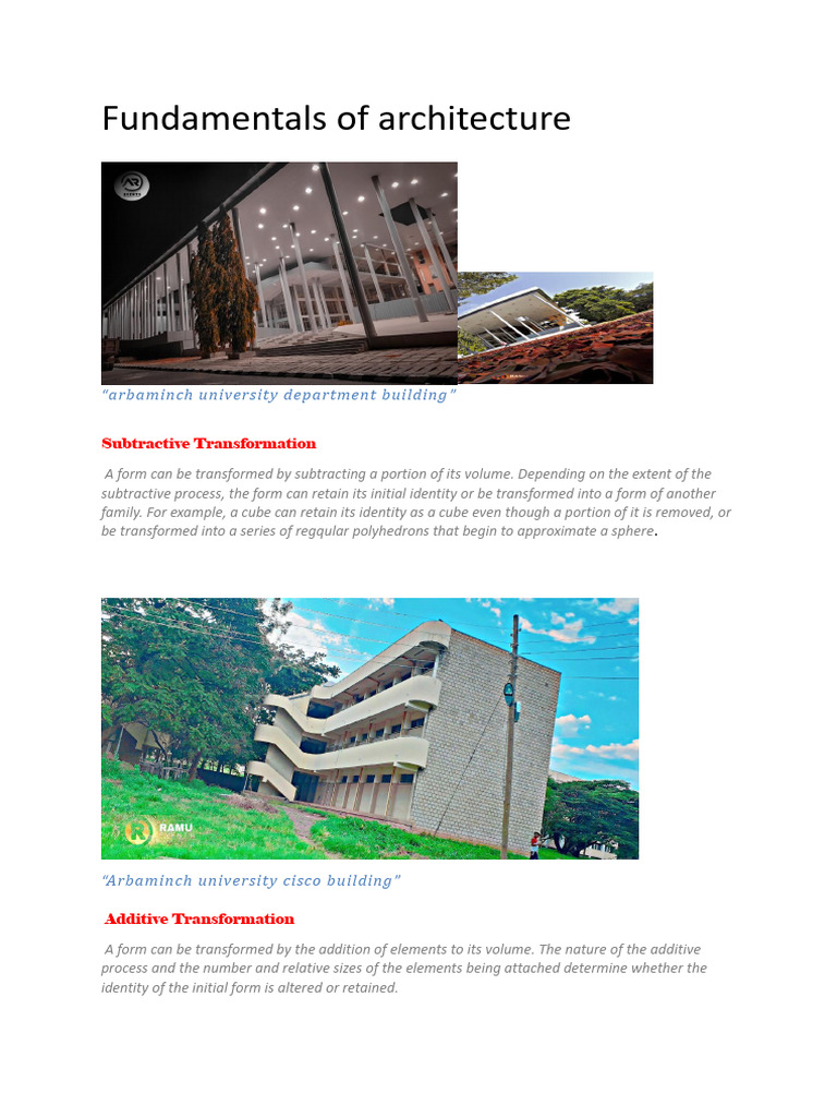 Fundamentals of Architecture Assignment 01 | PDF