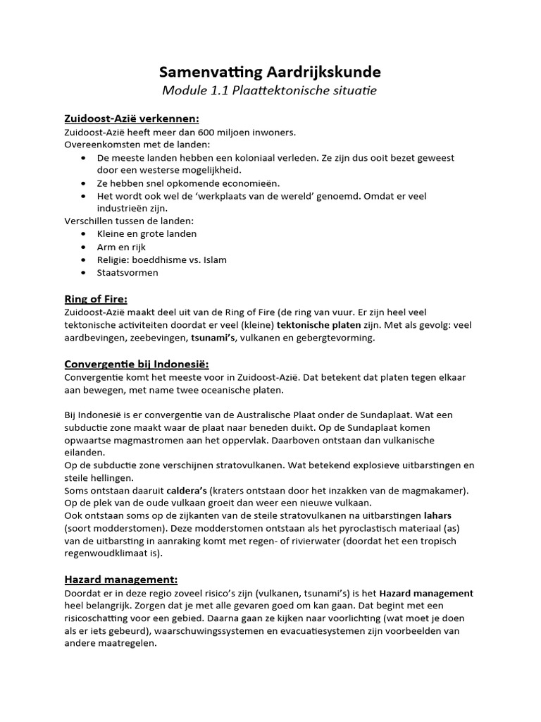 Samenvatting Hoofdstuk 1 | PDF