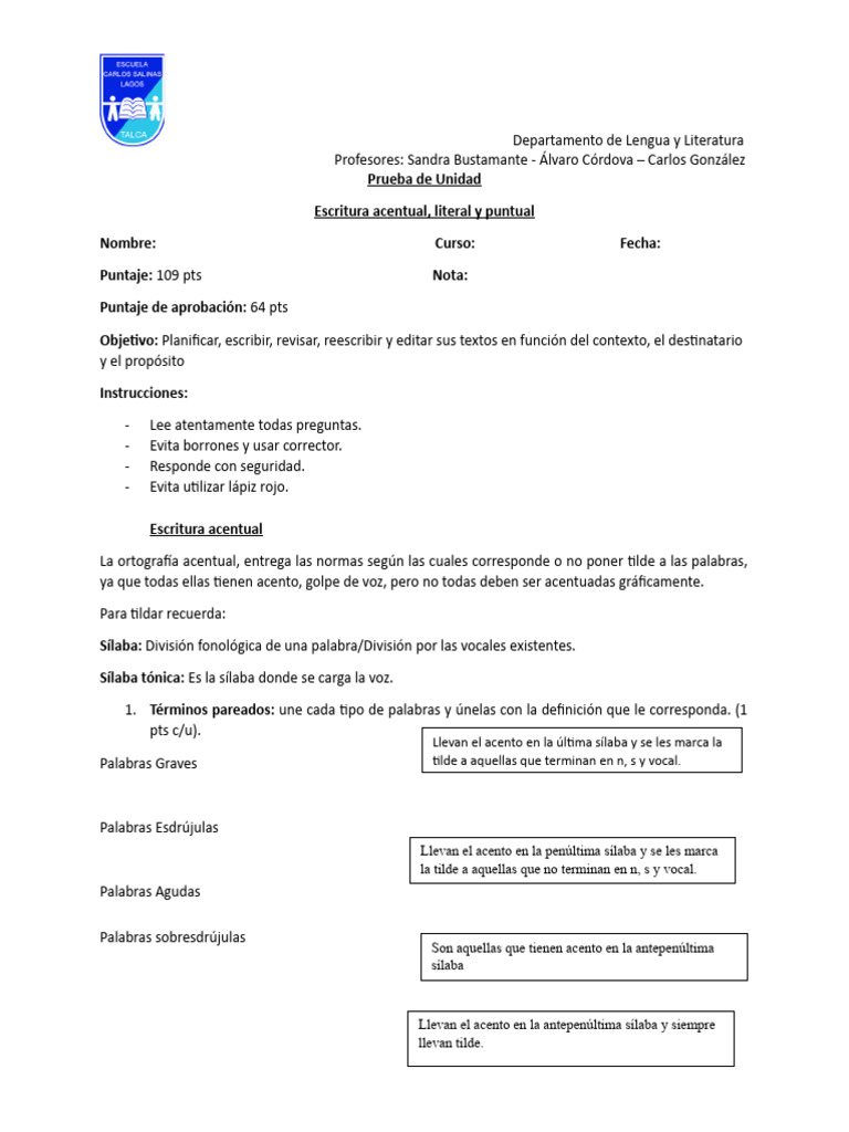 Clasificación de palabras acentuadas | PDF | Lingüística | Fonética