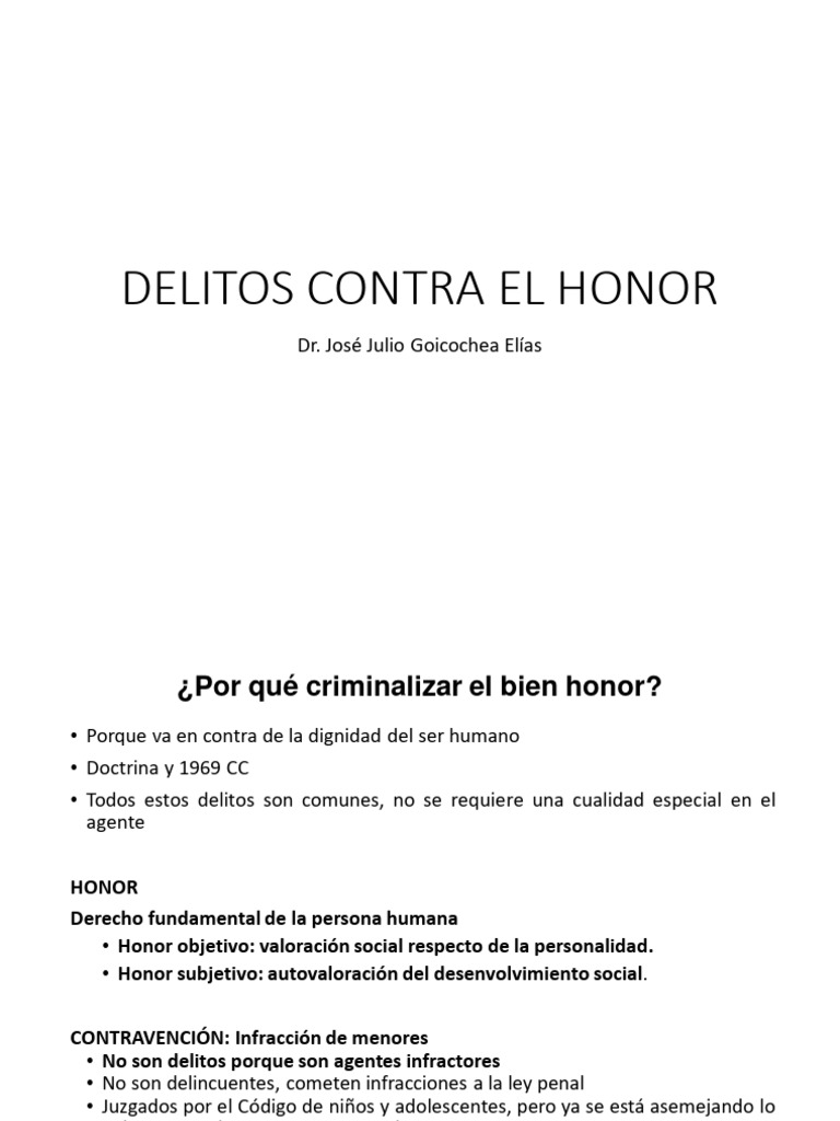Resumen - Delitos Contra El Honor | PDF | Derecho penal | Castigos
