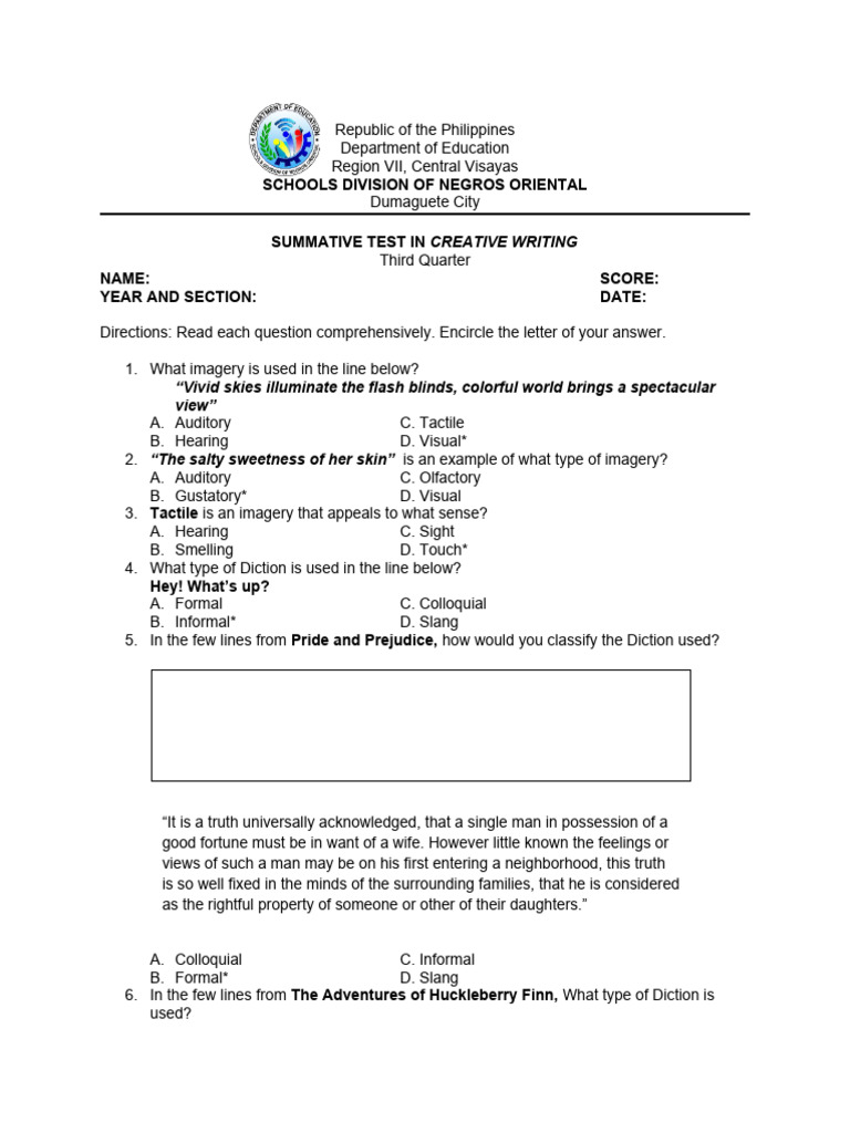 Creative Writing Summative 1ST | PDF | Poetry | Orpheus