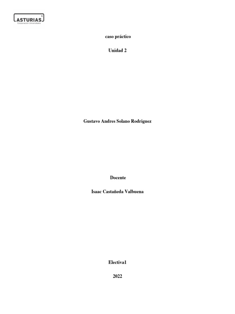 Bi Caso Practico Unidad 2 | PDF | Big Data | Seguridad de información
