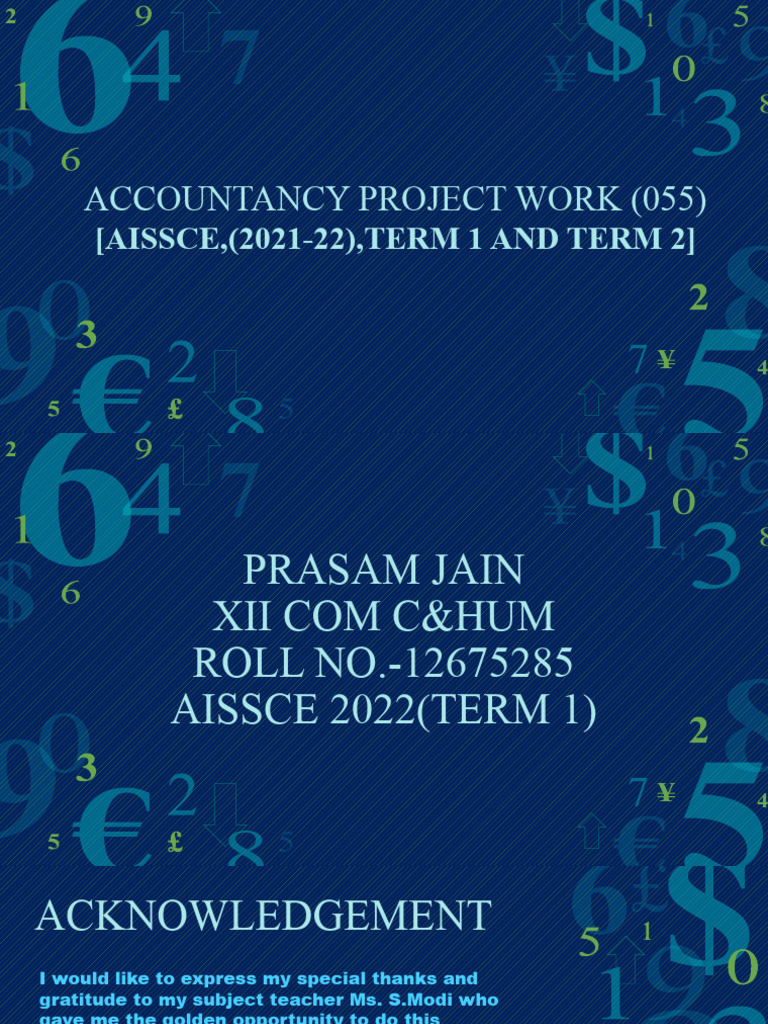 PRASAM JAIN Accounts Project | PDF | Equity (Finance) | Dividend