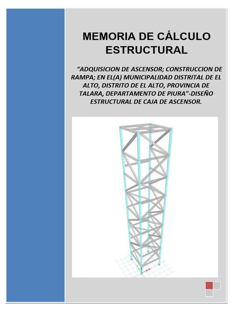 Memoria de Calculo de Estructuras - Caja de Ascensor - Ok | PDF ...