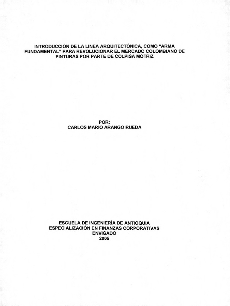 ArangoCarlos 2005 IntroduccionLineaArquitectonica | PDF | Business ...