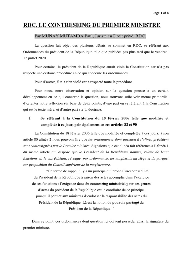 Le Contreseing RDC | PDF