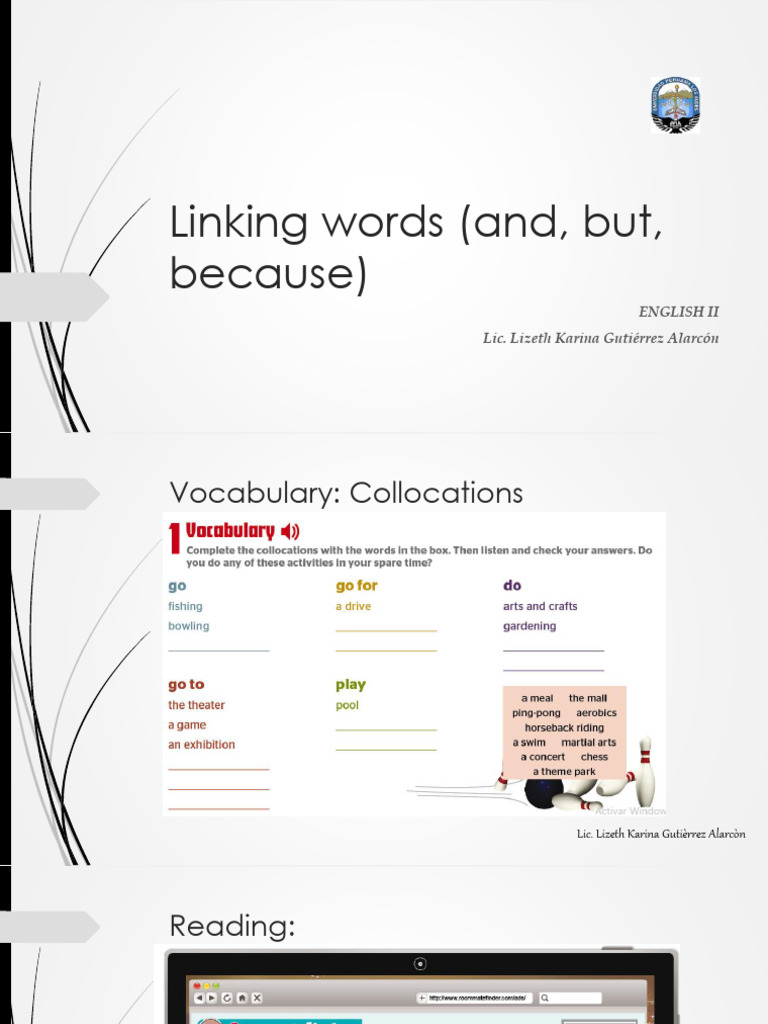 S11 Linking Words (And, But, Because | PDF