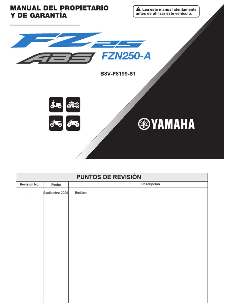 FZ 25 Abs | PDF | Motocicleta | Tornillo