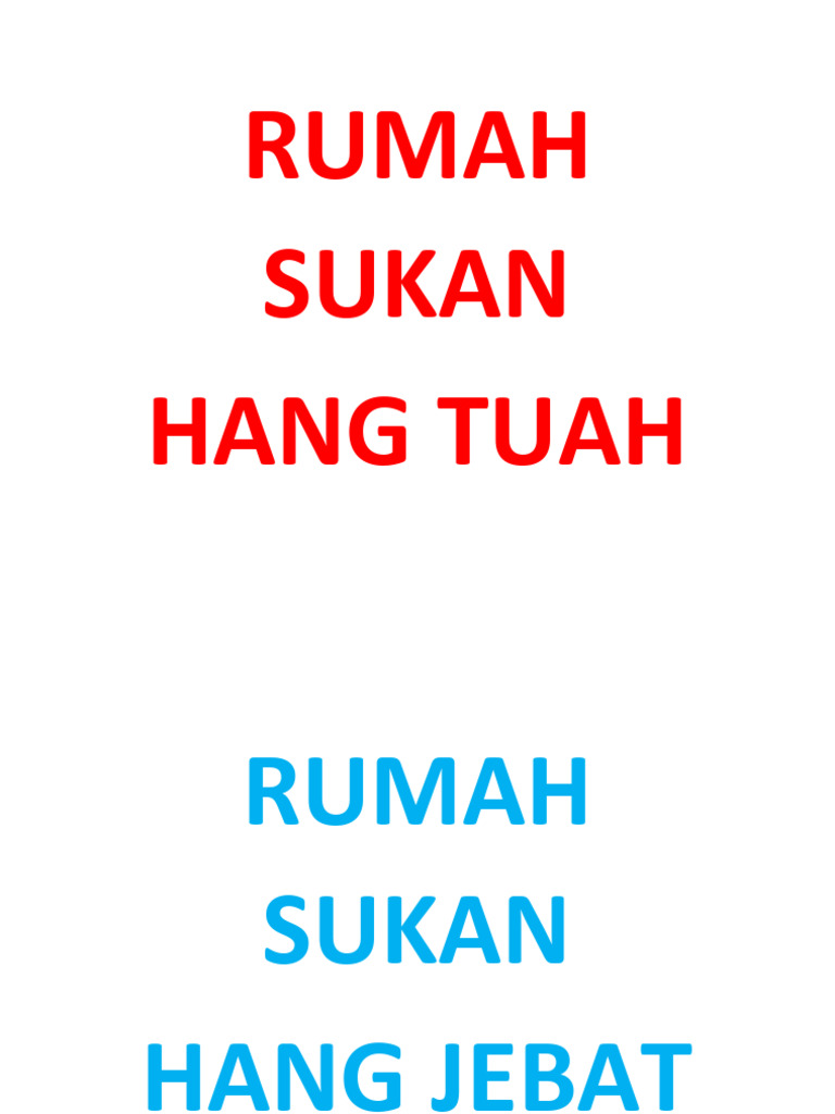 Label Rumah Sukan | PDF