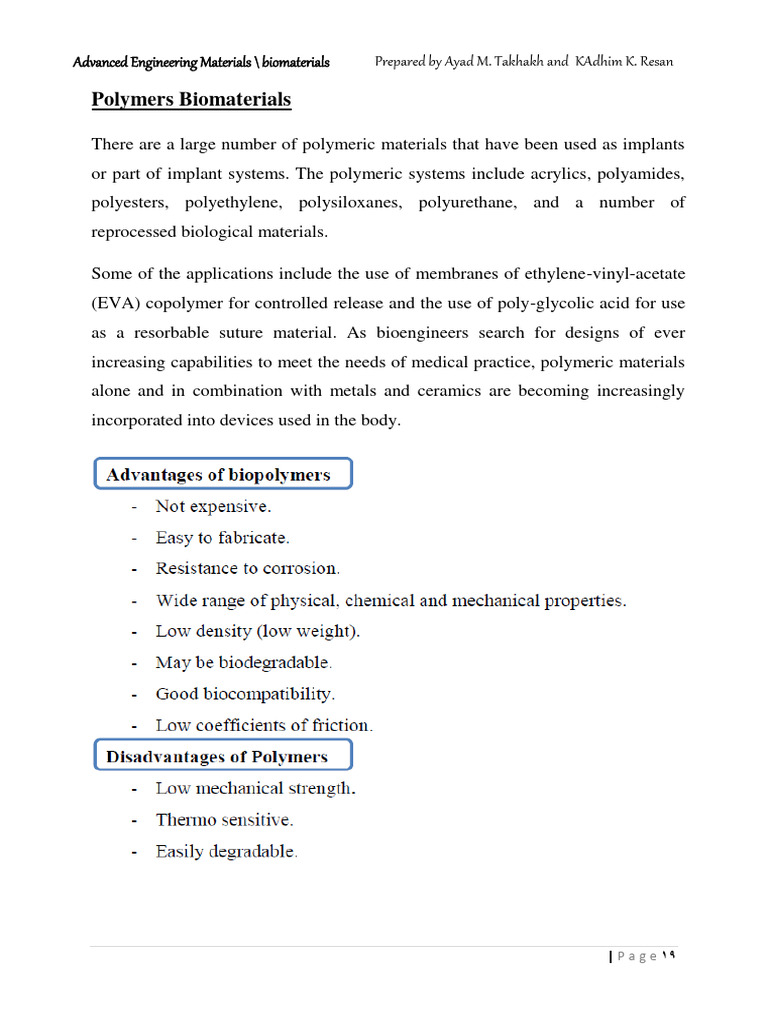 Lec3 Biomaterial | PDF | Technology & Engineering