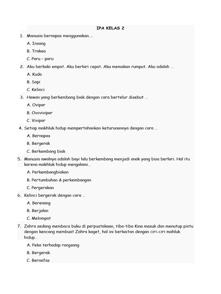 Ipa Kelas 2 | PDF