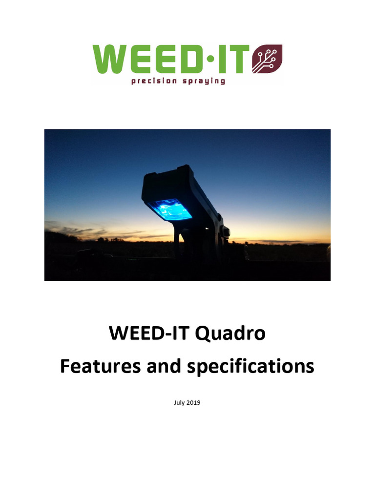 WEED-IT Quadro Features & Specs Guide | PDF | Sensor | Amplifier