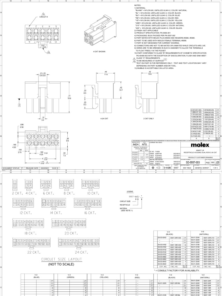 Inch NTS: PSD 000 C-Size 5557 | PDF | Electrical Connector | Manufactured Goods