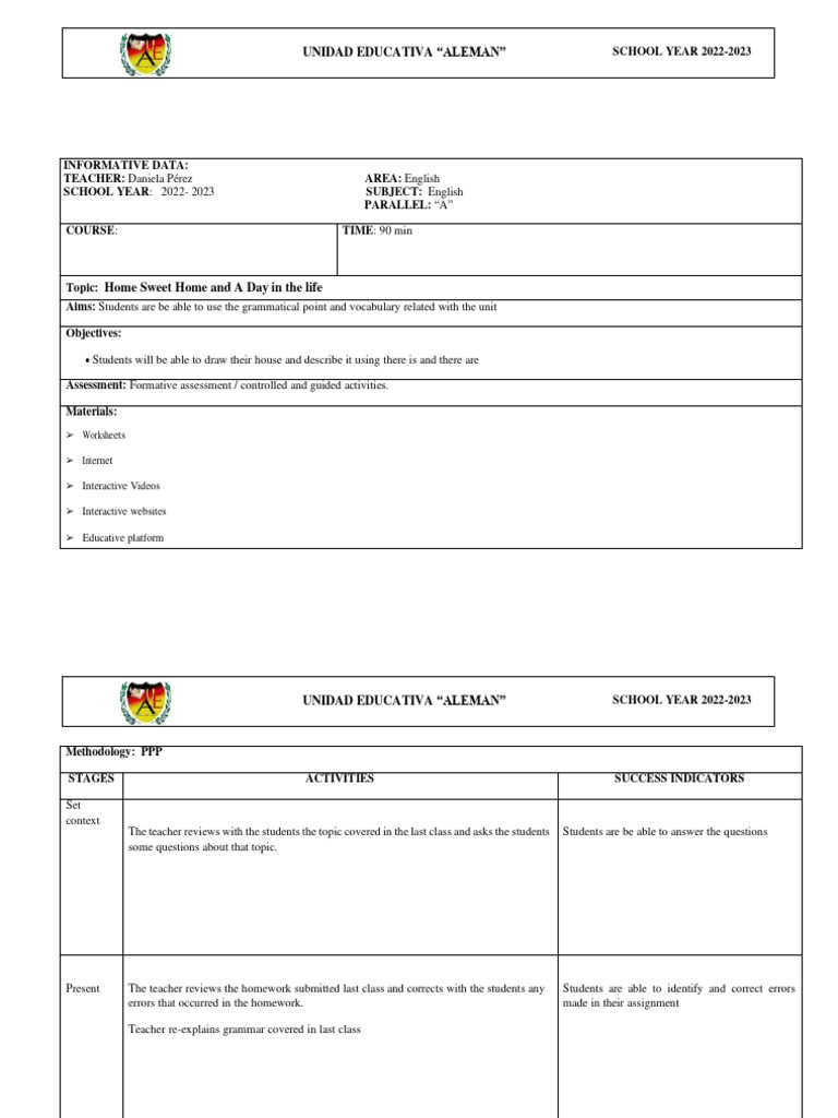 Lesson Plan 1 | PDF | Lesson Plan | Behavior Modification