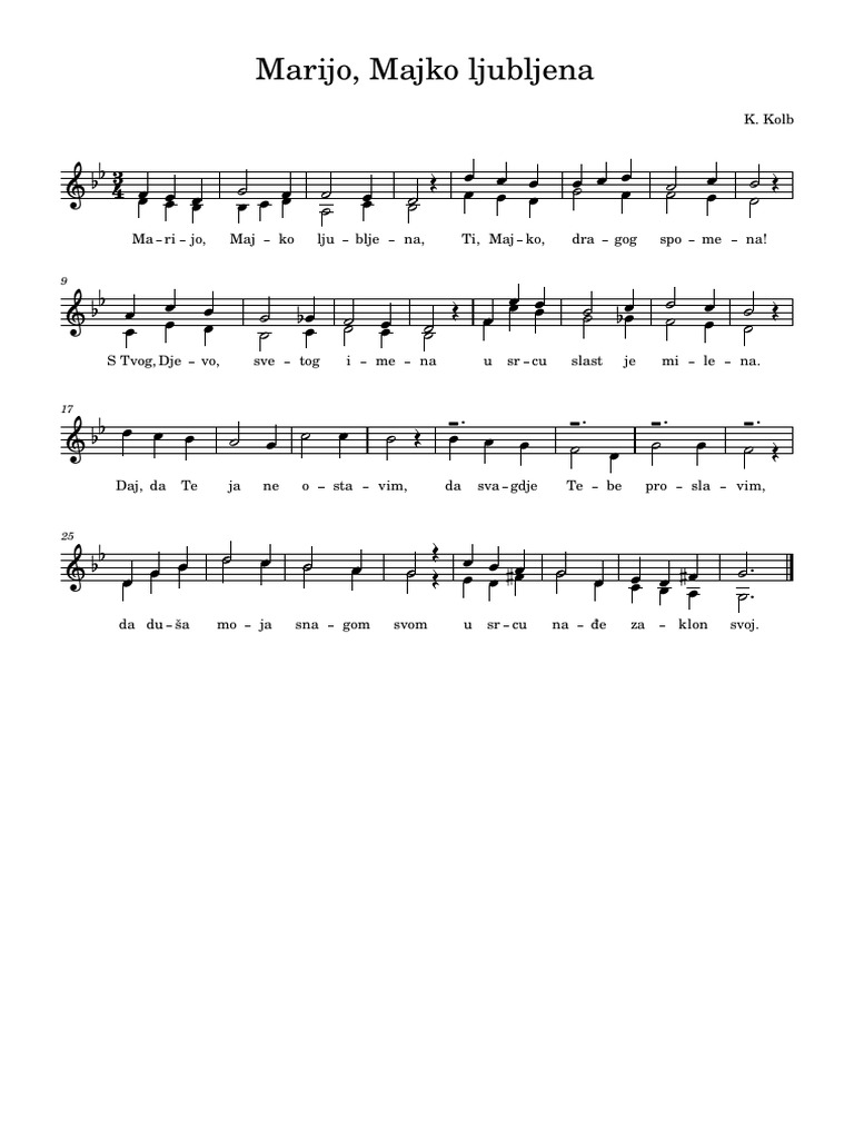 Marijo, Majko Ljubljena | PDF