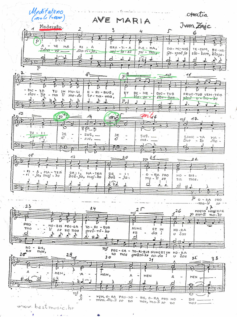 Ave Maria Ivan Pl. Zajc | PDF