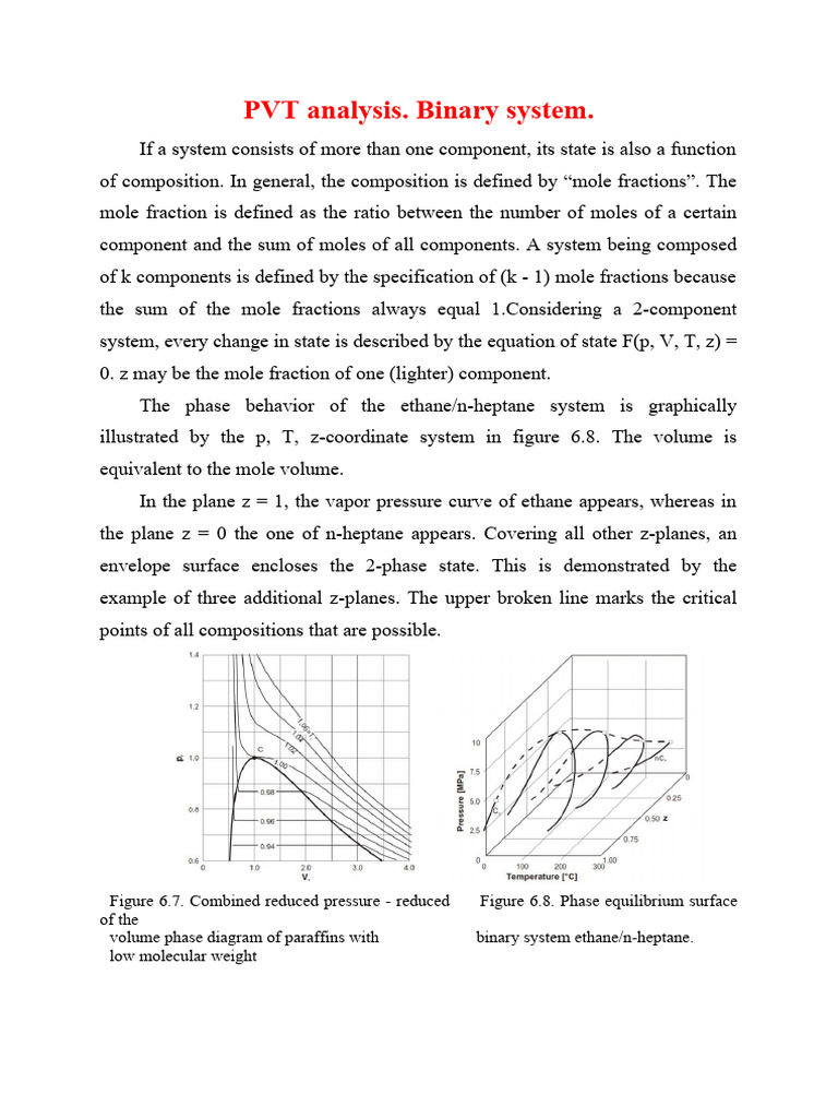 PVT Analysis. Binary System. | PDF | Phase (Matter) | Mechanics