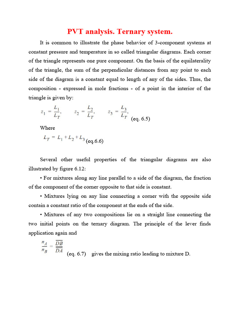 PVT Analysis. Ternary System | PDF | Mechanical Engineering | Thermodynamics