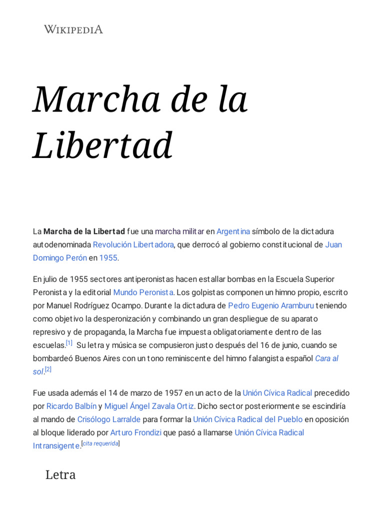 La Marcha de la Libertad en Argentina | PDF | Clásicos