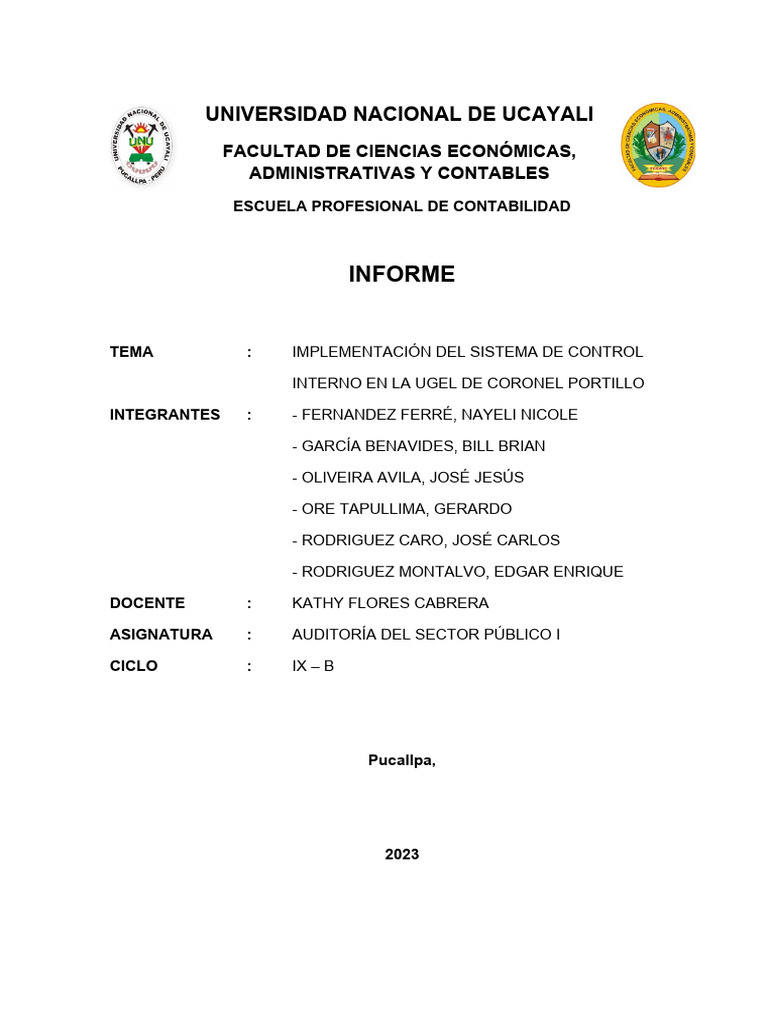 INFORME PDF Responsabilidad Auditor a