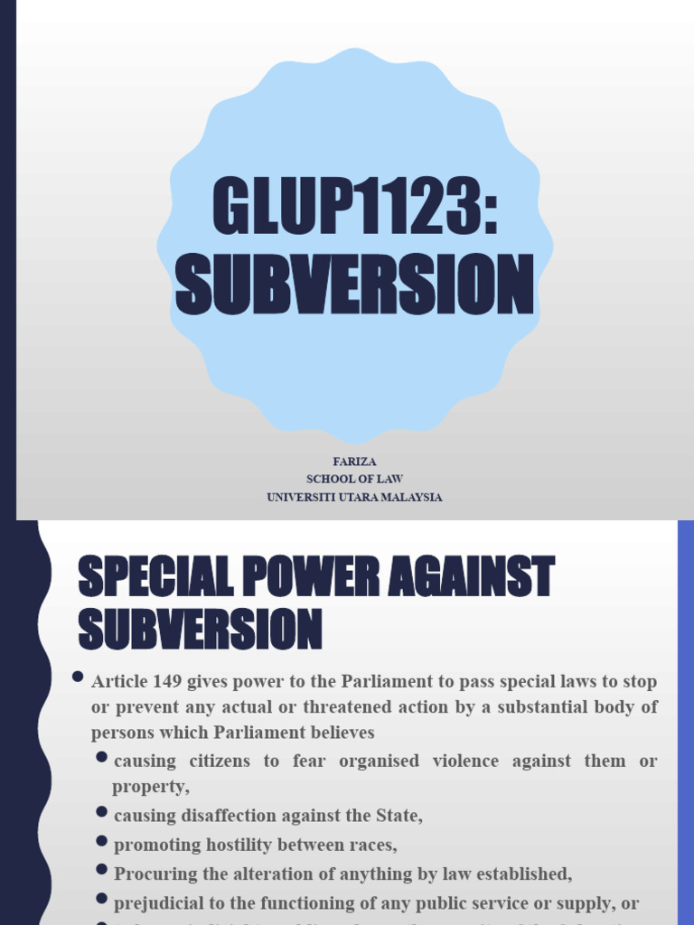 4 Subversion | PDF | Detention (Imprisonment) | Political Law