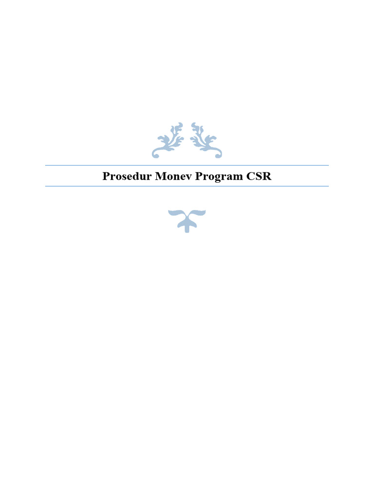 Prosedur Monev Program CSR | PDF | Pengelolaan Keuangan & Uang | Komputer