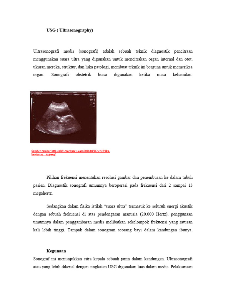 USG (Ultrasonography) | PDF