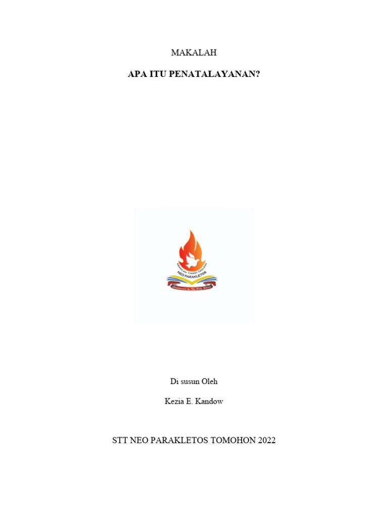 APA ITU PENATALAYAN Key | PDF