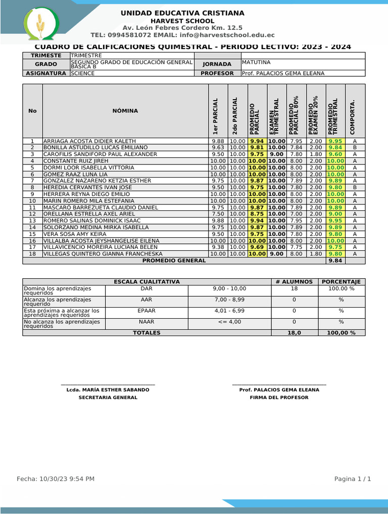 Science Segundo B | PDF