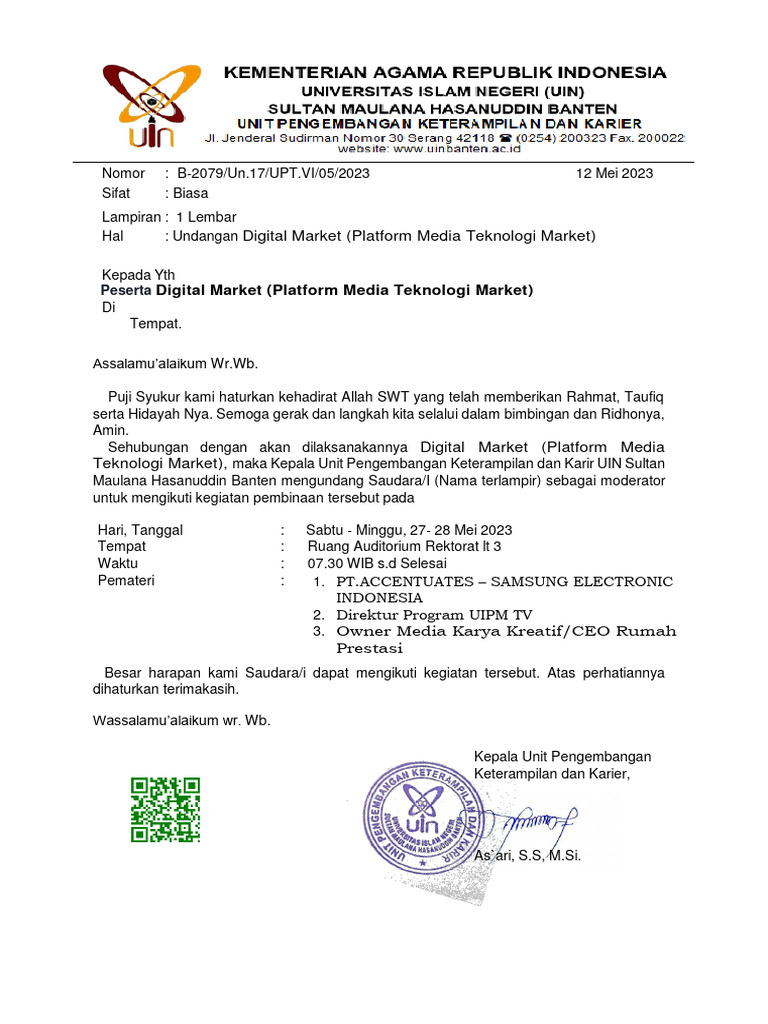 Undangan Peserta | PDF