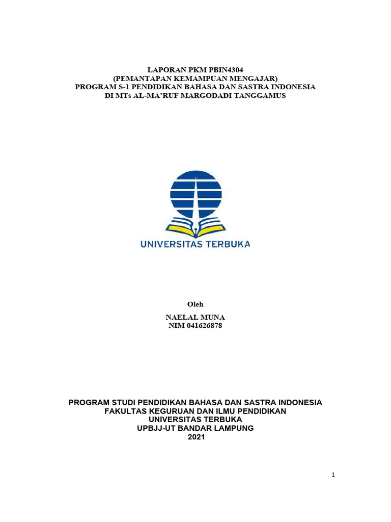 2022 Contoh 02 Laporan PKM | PDF