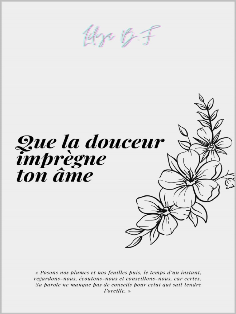 Que La Douceur Imprègne Ton Âme (French Edition) | PDF