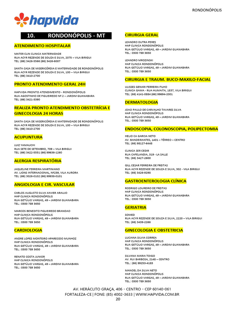 Rondonópolis Hapvida | PDF