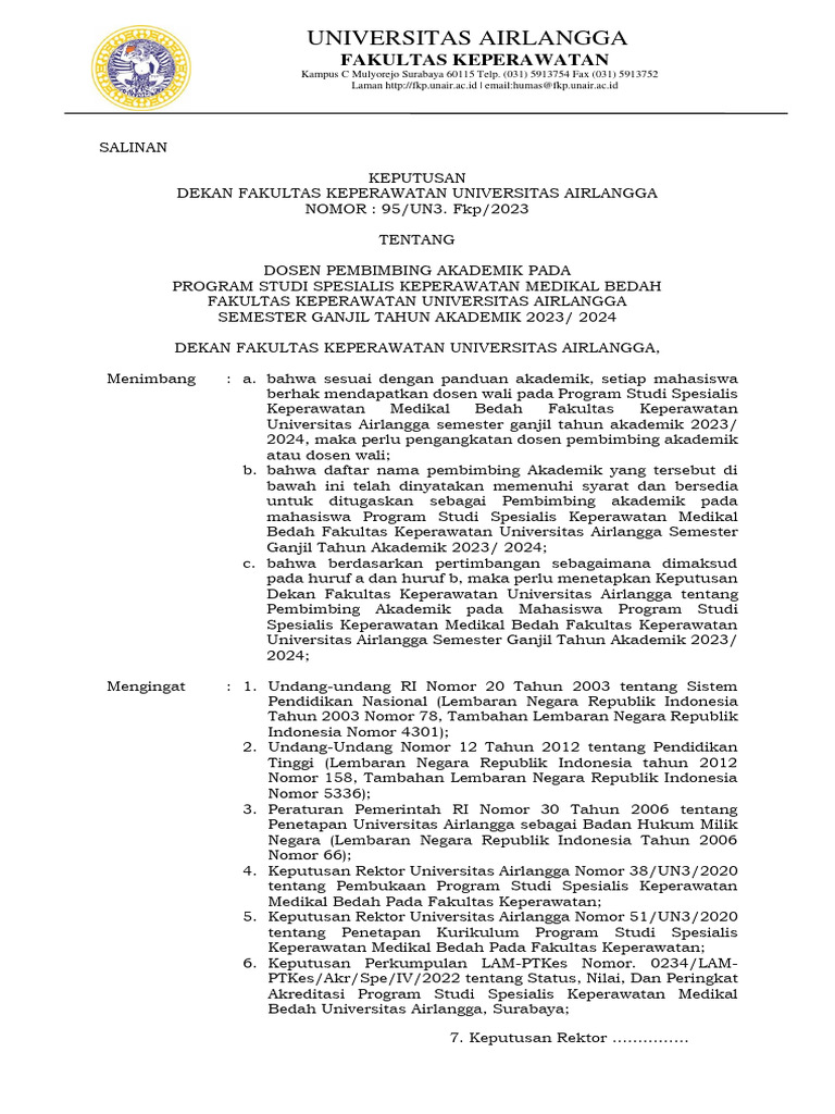 Ganjil 23-24 - SK-Dosen PA SpKMB-rev | PDF