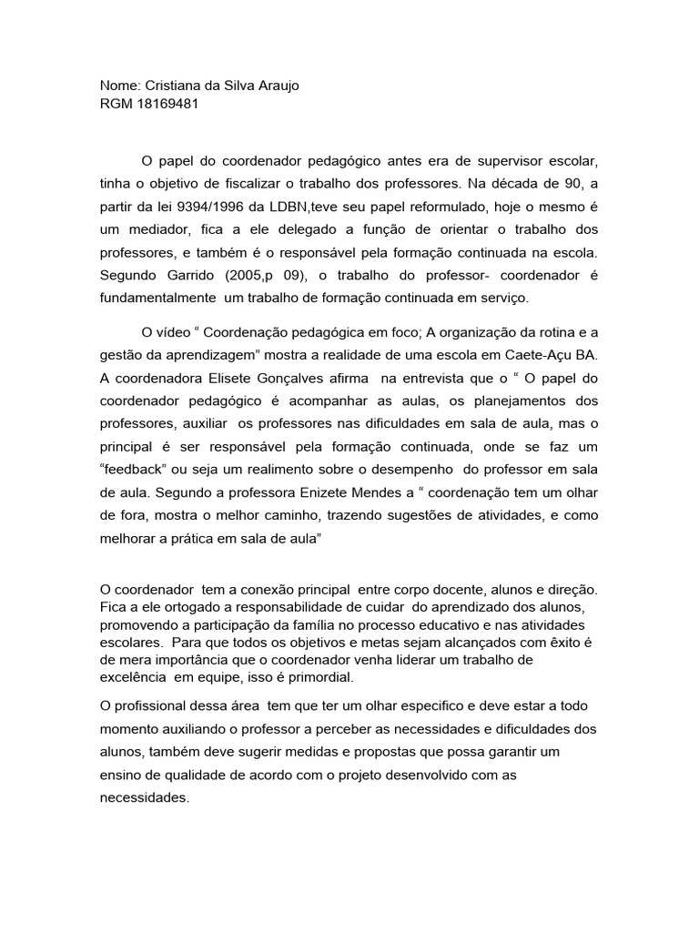 Relatorio Normas ABNT | PDF | Pedagogia | Aprendizado