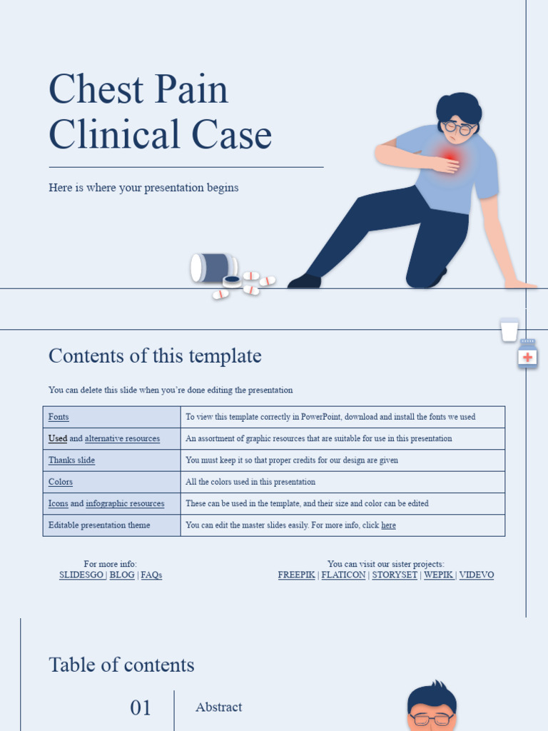 Chest Pain Clinical Case by Slidesgo | PDF | Medical Diagnosis ...