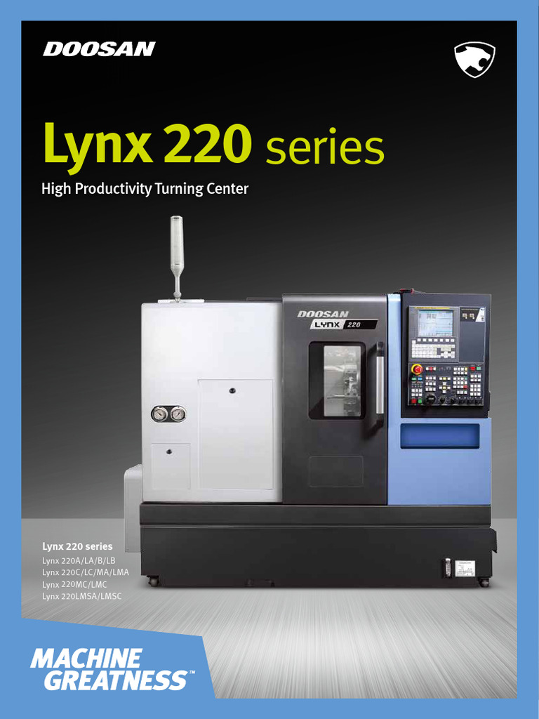 Doosan Lynx 220 Brochure | PDF | Manufactured Goods | Metalworking