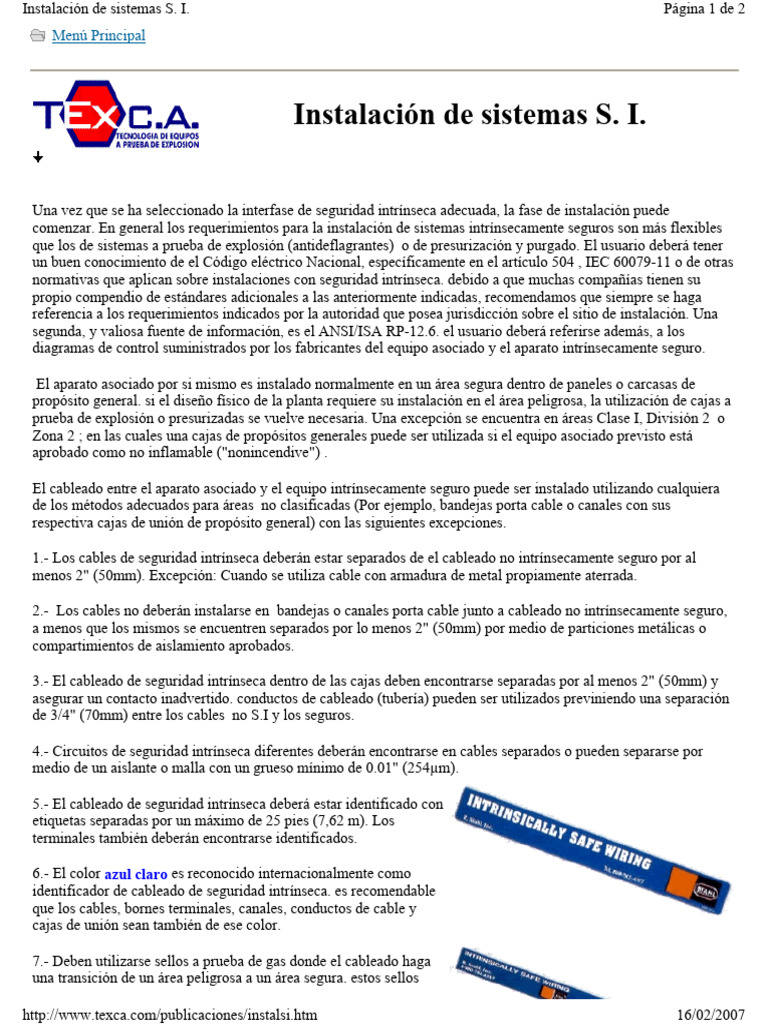 Sistemas Intrinsecamente Seguros | Descargar gratis PDF | Ingenieria ...