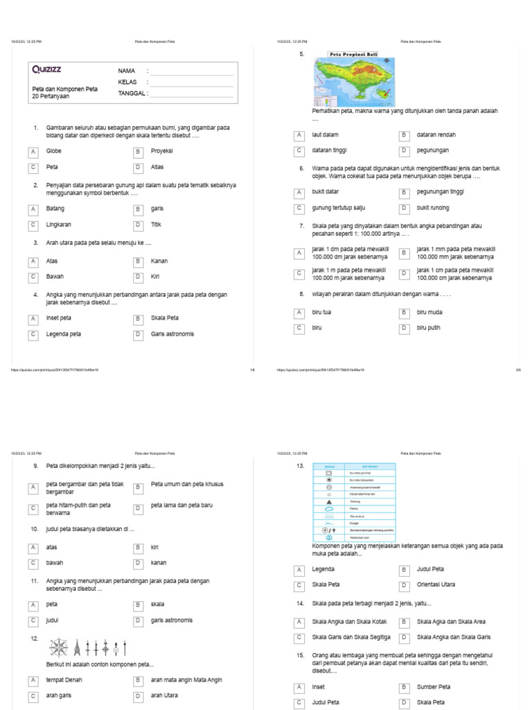 Peta dan Komponen Peta | PDF