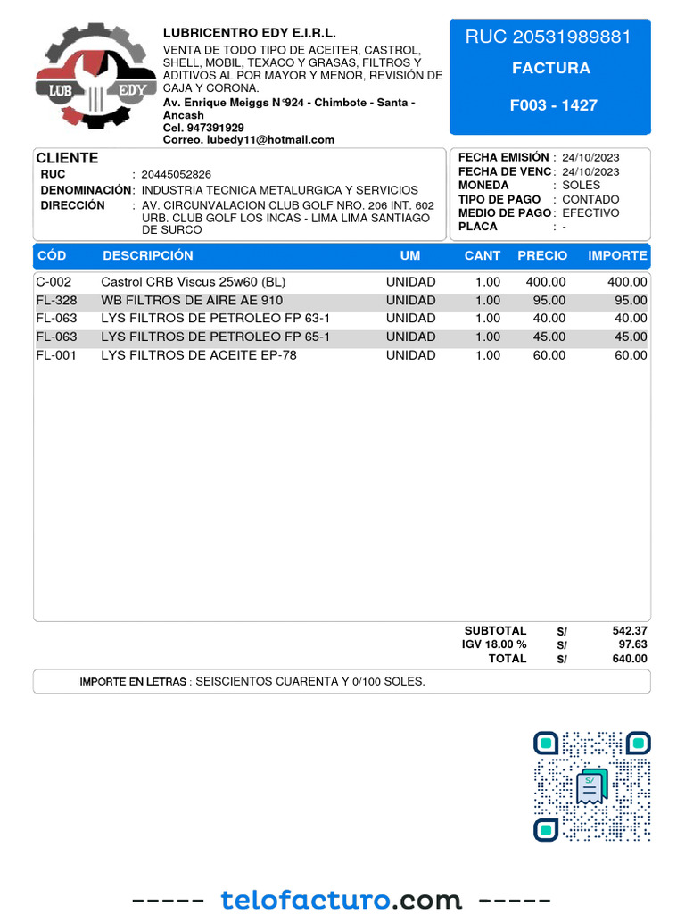 Factura F003 - 1427 | PDF