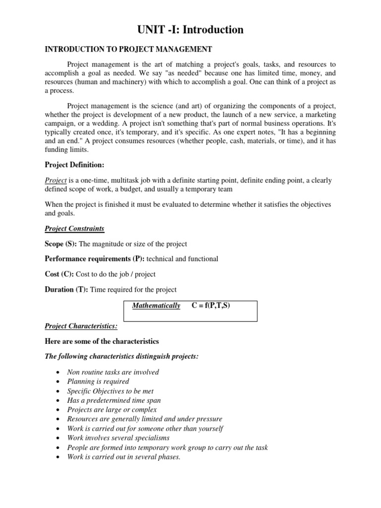 SPM Unit 1 Notes | PDF | Project Management | Software Testing