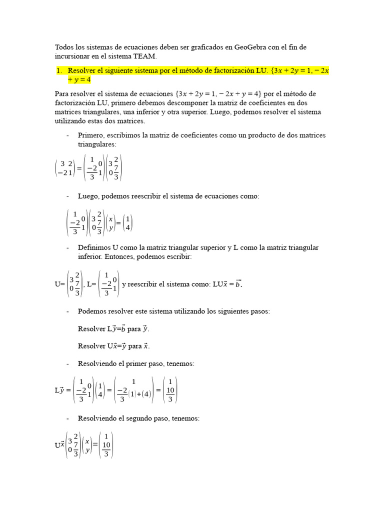 Analisis Numerico | PDF | Matriz (Matemáticas) | Ecuaciones