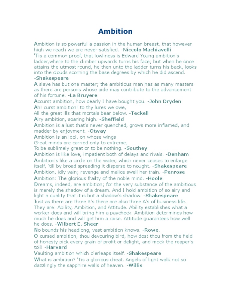 Ambition | PDF