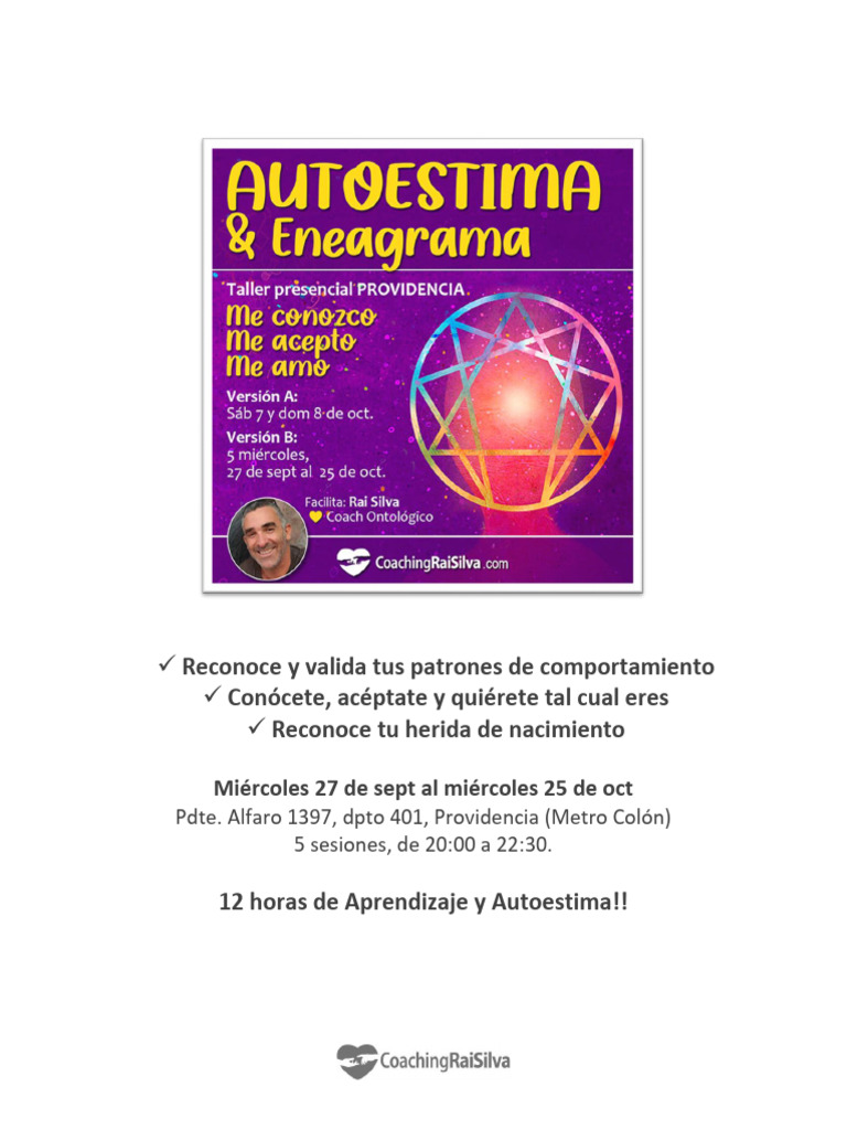 Taller Autoestima & Eneagrama-3 | PDF | Eneagrama de la personalidad | Autoestima