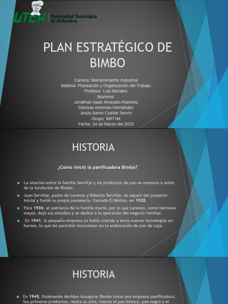 Plan Estratégico de Bimbo | PDF | Economias